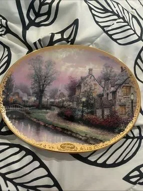 The Bradford Exchange | Wall Decor | Thomas Kinkade Lamplight Lane ...
